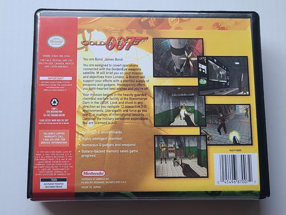 Goldeneye 007 CASE ONLY Nintendo 64 N64 Box ANY 4+ 20% OFF A+ QUALITY ...