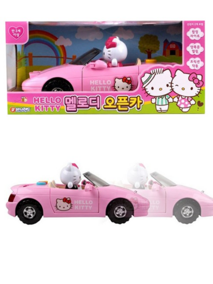 Hello Kitty Figure Nursery Melody mini Sport Car Open Door Kid Baby Toy ...