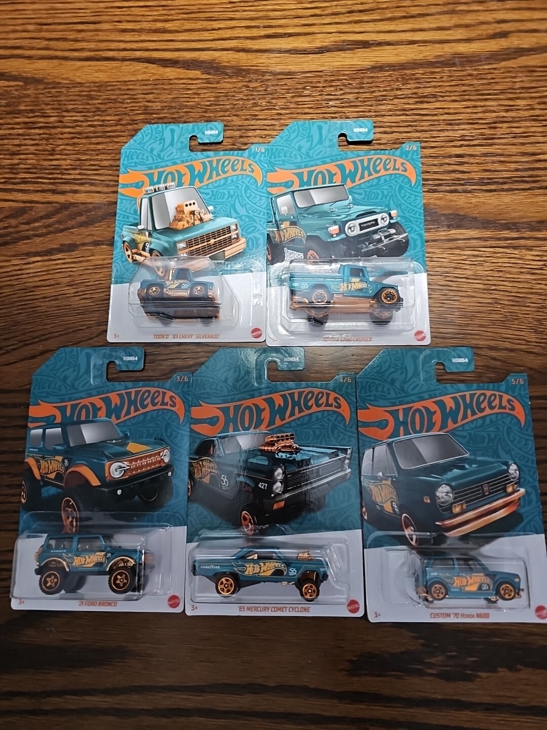 2024 Hot Wheels 56th Anniversary Pearl and Chrome SET of 5.