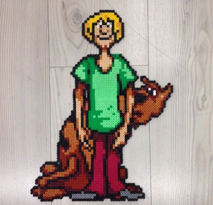 Scooby Doo Shaggy perler necklace hama rave edm edc plur rave sprite ...