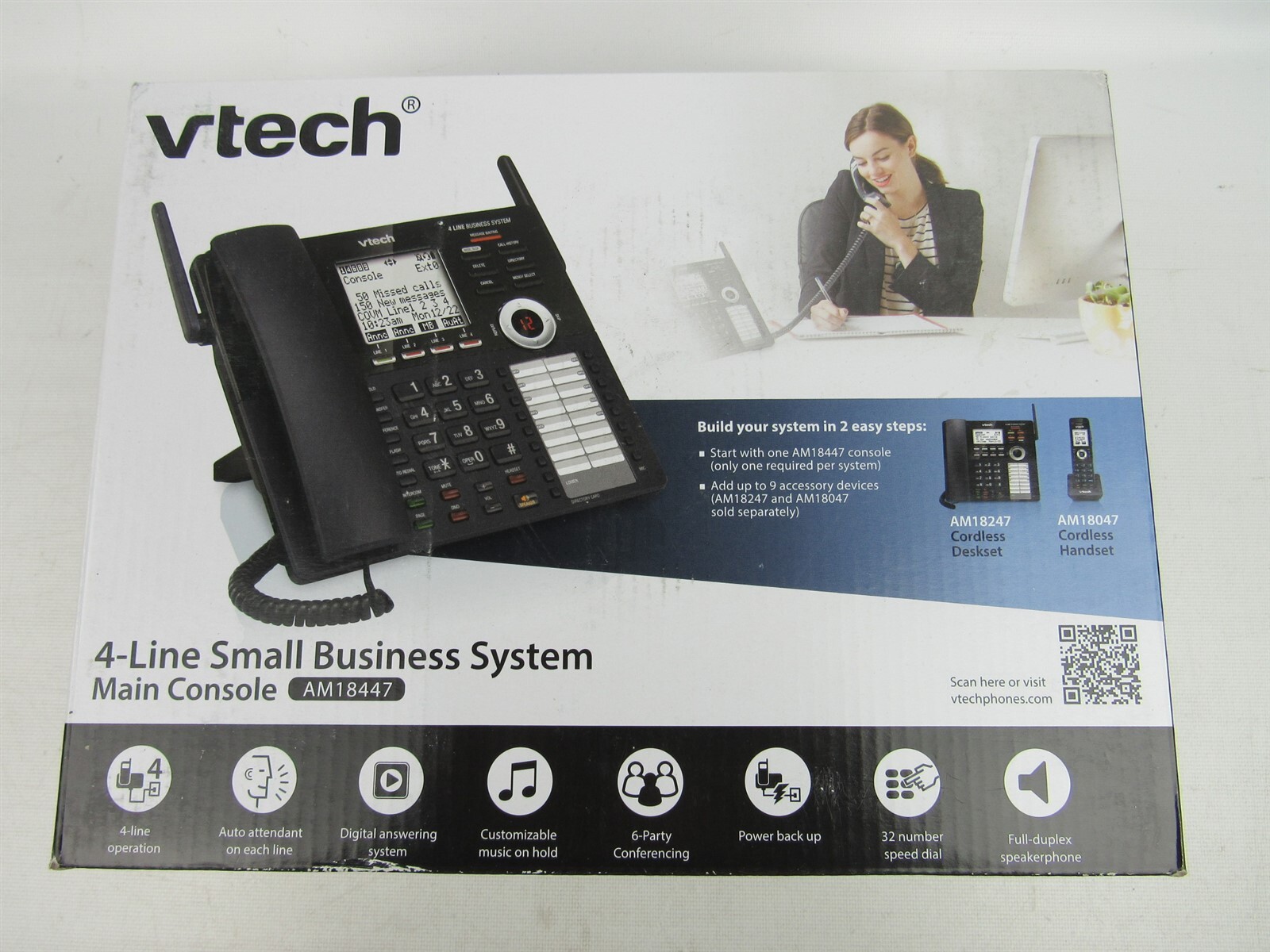 VTech AM18447 Business Office Phone System Main Console for sale online ...