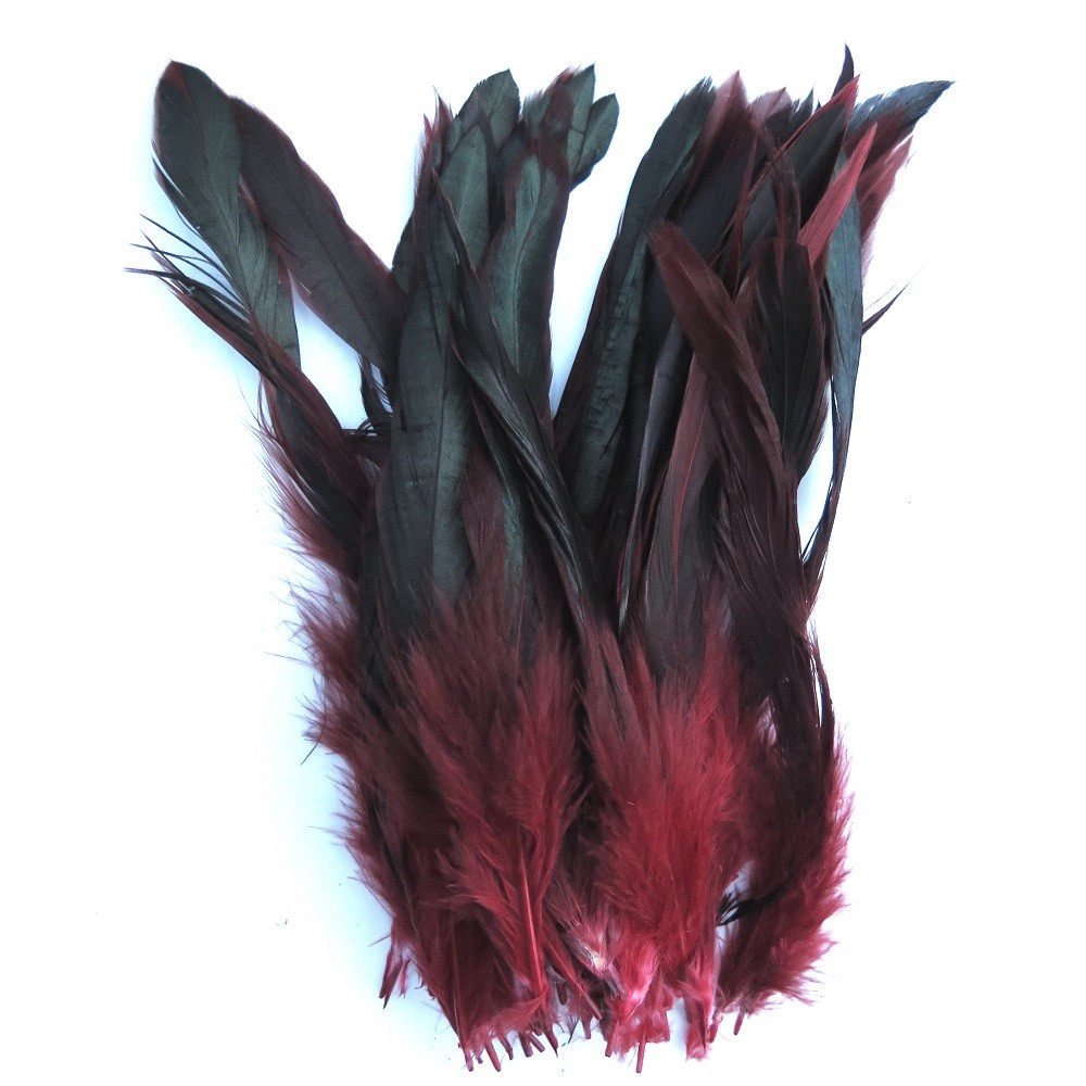 50 x Dip Dyed Rooster Feathers for Craft Costume Hat Millinery ...