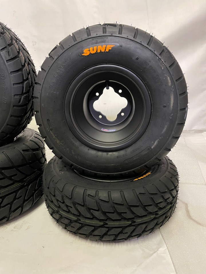 DWT A5 Black Front Rear Rims Wheels Sunf Street Tires YFZ450 Raptor ...