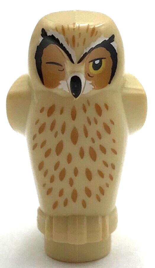Lego New Tan Owl Angular Features w/ Black Beak Yellow Eyes w/ One ...