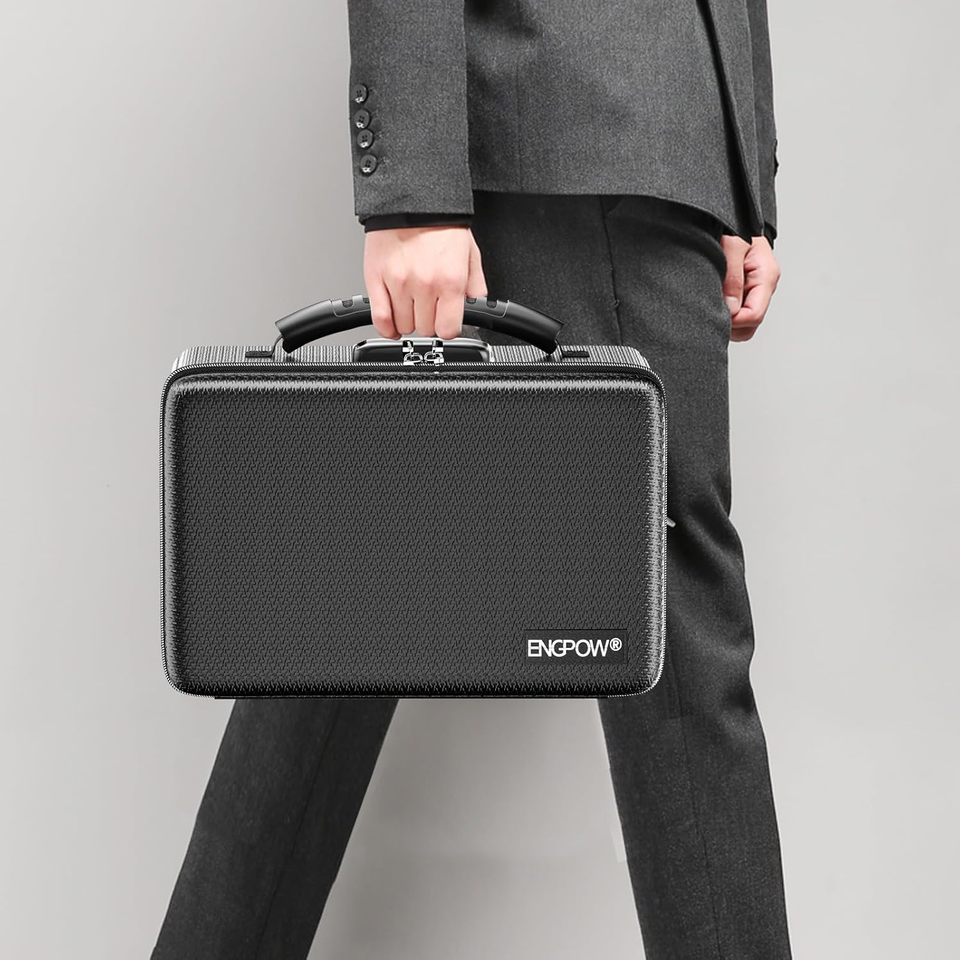 Fireproof Money Box, Small Hard Case Fireproof Box with Fireproof ...