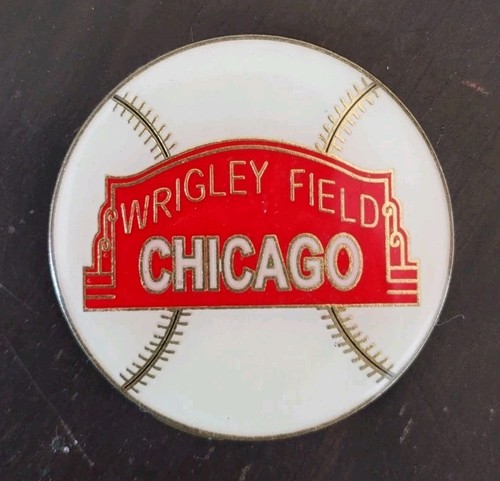 Vintage 90s Wrigley Field Metal Fridge Magnet Chicago Cubs Baseball ...