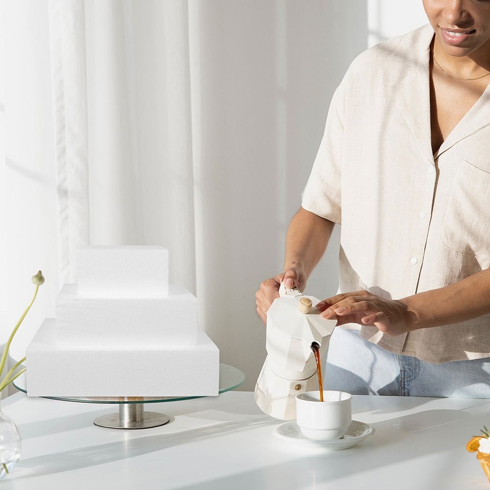 3Pcs Square Foams Cakes Handcrafted Cake Dummies Practice Accessories ...