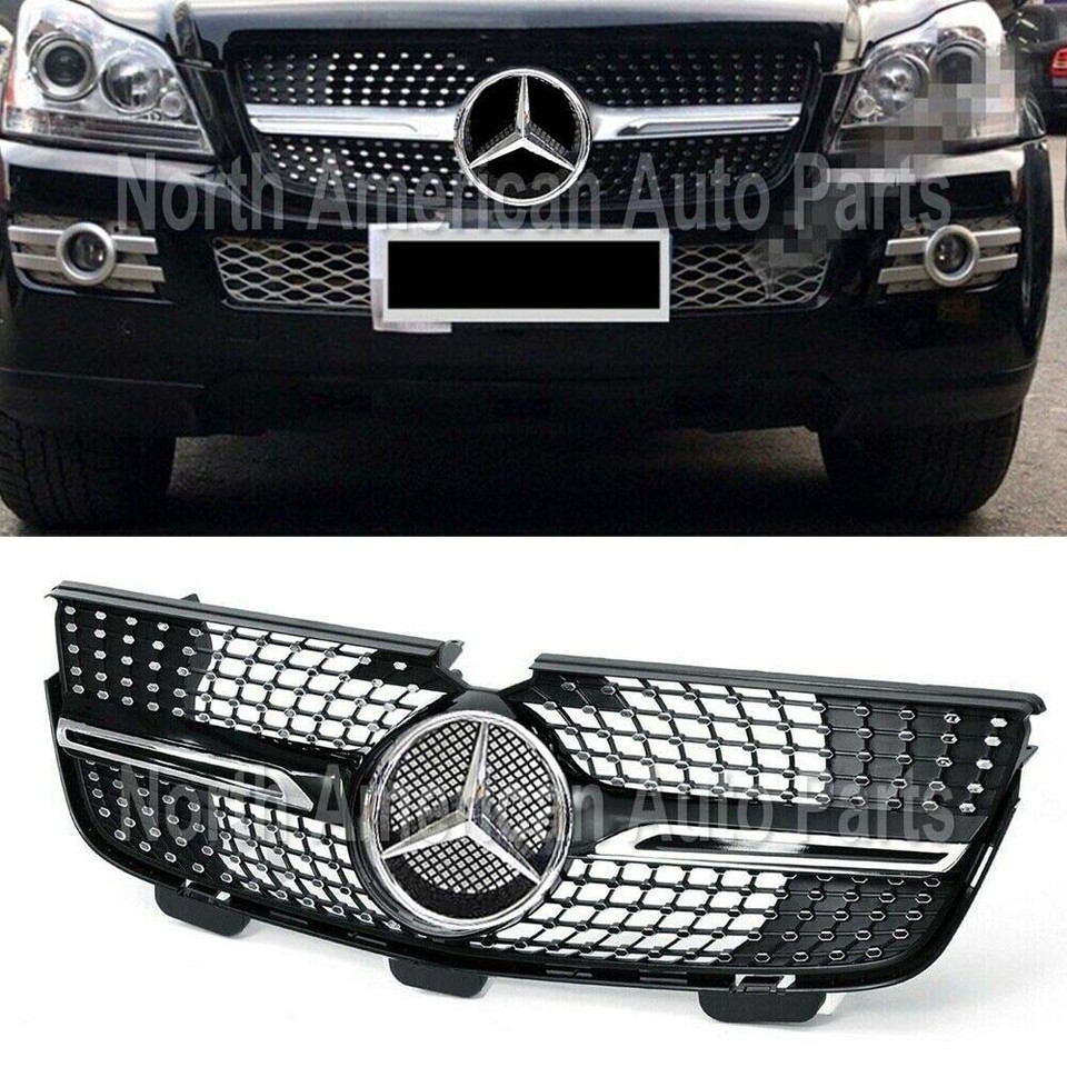 GL350 GL450 X164 Grille Black-Diamond Glossy Style 2006-2009 2007 2008 ...