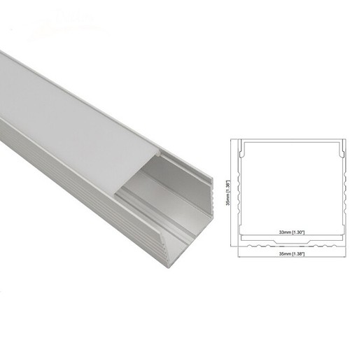 35*35mm Surface Mounting Aluminum Channel with Opal Cover for LED ...