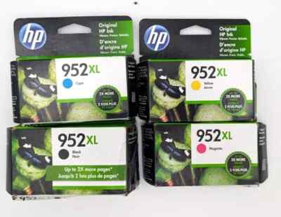 4pk Set HP 952XL Ink Cartridge NEW GENUINE Officejet 8710 8210 8720 ...