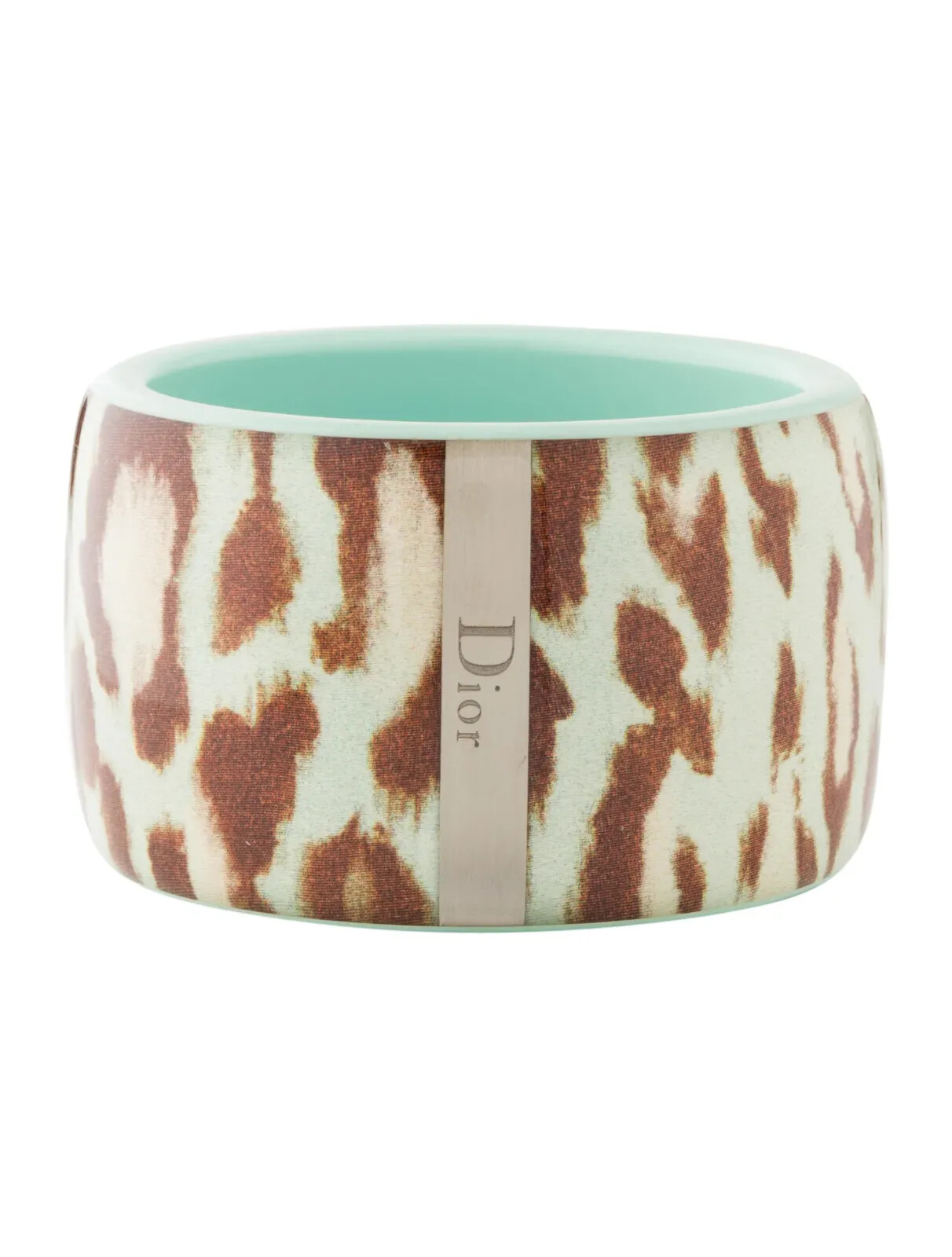 *CHRISTIAN DIOR* Rare Aqua Resin Leopard Animal Print… - Gem