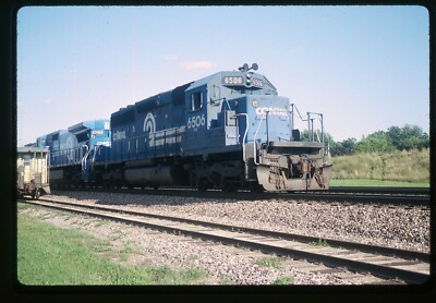 Railroad Slide - Conrail #6506 Locomotive 1993 Vintage Freight Train x2 ...
