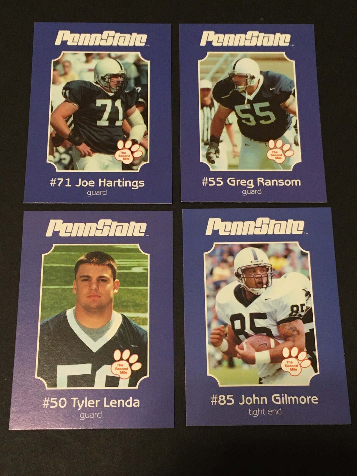 2001 Penn State Nittany Lions Second Mile Set Break Singles **YOU PICK ...