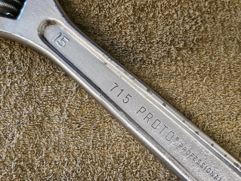 Proto Adjustable Wrench 715 Professional 15" USA Hand Tool Automotive ...