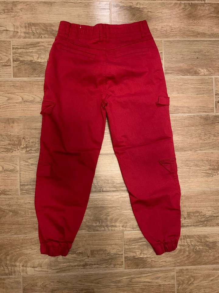 V.I.P. Women'sRed Cropped Bottom Pants Front Pockets Size 9/10 | eBay