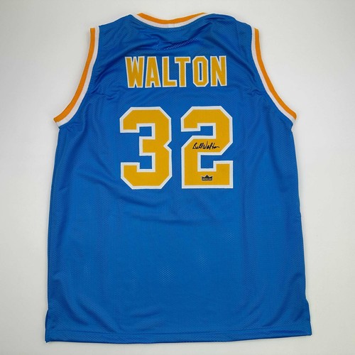 Facsimile Autographed Bill Walton UCLA Blue Reprint Jersey Size Men's ...