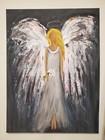 Angel Soul art abstract wings dress original painting spiritual 18x24 ...