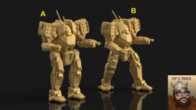 ACH-A Arctic Cheetah aka "Hankyu" Mech For Battletech Two Vers 6mm-10mm ...