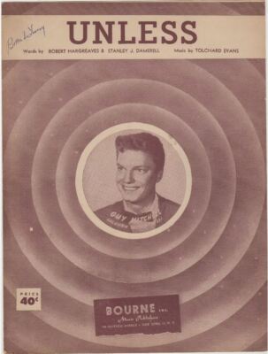 UNLESS GUY MITCHELL 1934 SHEET MUSIC SHEET MUSIC FOLDER 406 | eBay