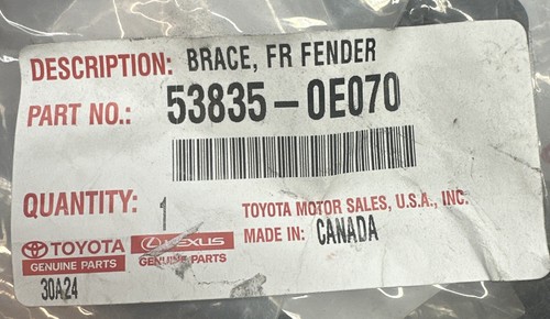 Genuine OEM Lexus RX 2016-22 Right Front Fender Mounting Bracket no ...