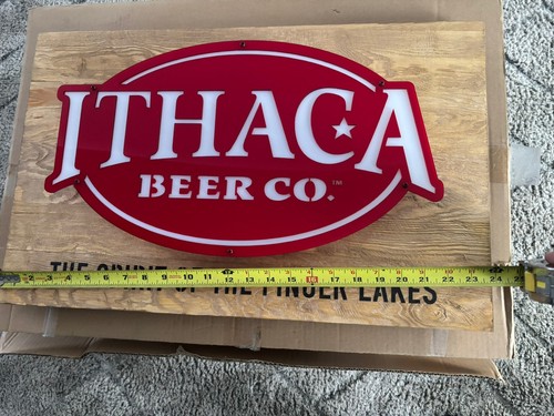 ITHACA BEER SIGN CO. ANTIGO NEON DISPLAY BAR DECOR WOOD SPIRIT FINGER ...