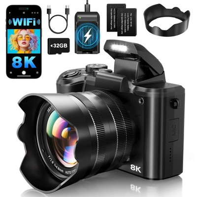 8K Digital Cameras for Photography - Autofocus 88MP WiFi Profession ...