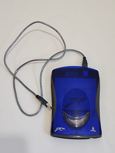 Iomega Zip 250 250MB USB Drive Z250USBPCMBP USB Powered Blue - UNTESTED ...