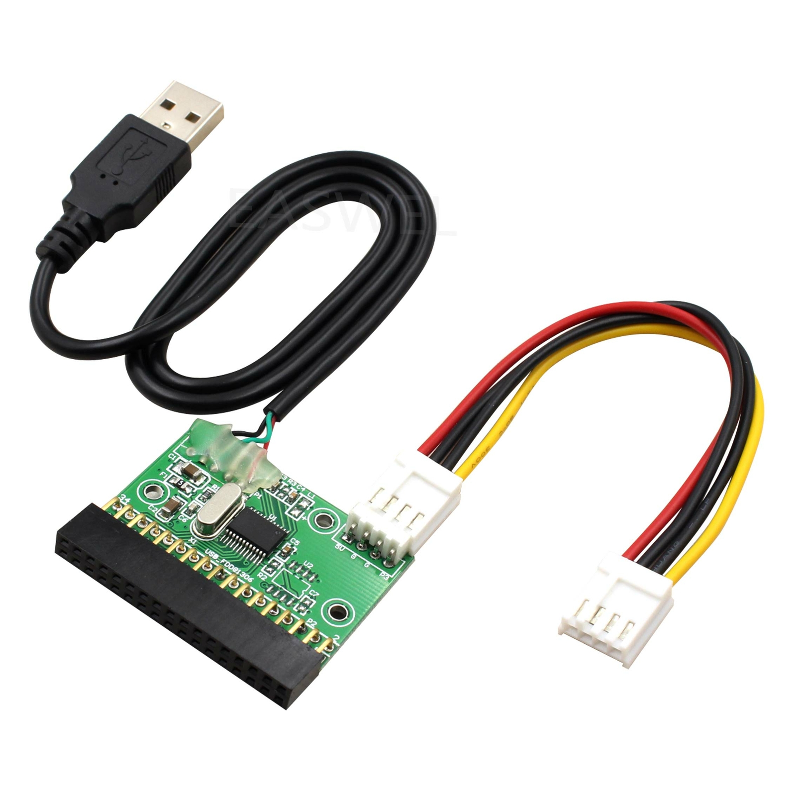 1.44MB 3.5" floppy drive connector 34 PIN 34P to USB cable adapter PCB ...