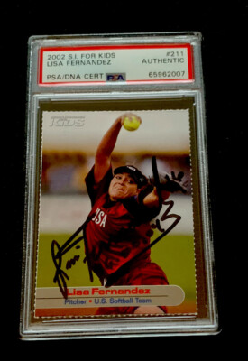 LISA FERNANDEZ AUTO PSA DNA Rare SI Sports Illustrated for Kids USA ...