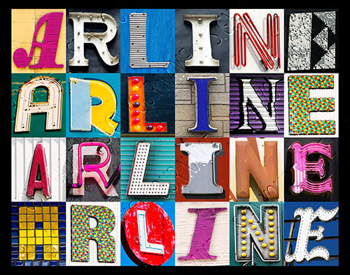 ARLINE Name Poster featuring photos of actual sign letters | eBay