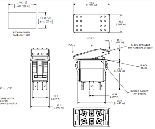 Chute Control Switch Replaces Simplicity 1687904, 1687905, 1737378YP ...