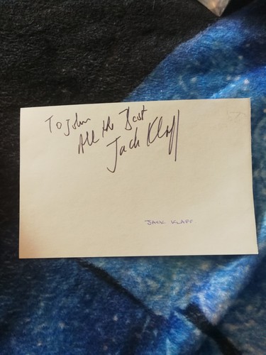 JACK KLAFF signed page STAR WARS JAMES BOND Actor Autograph | eBay