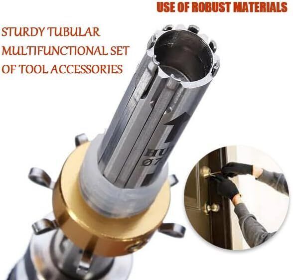 3* Tubular 7 Pins Tool Accessories Stainless Adjustable Tool Set 7mm 7 ...