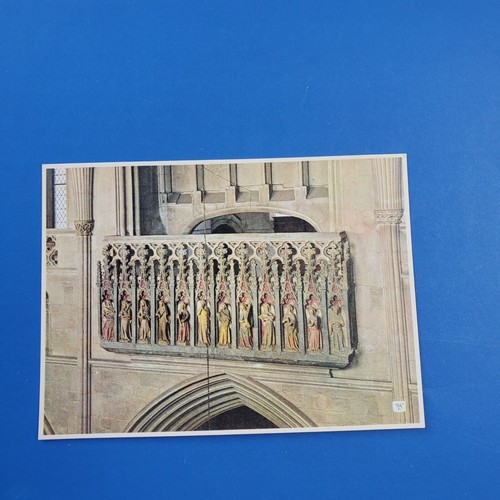 Exeter Cathedral Postcard Minstrels' Gallery White Border Divided | eBay