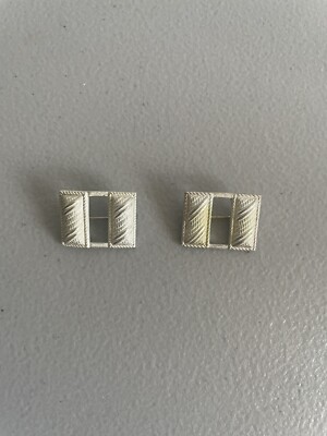 WW 1 US Army Captain rank bars pair Silver Shirt Size | eBay