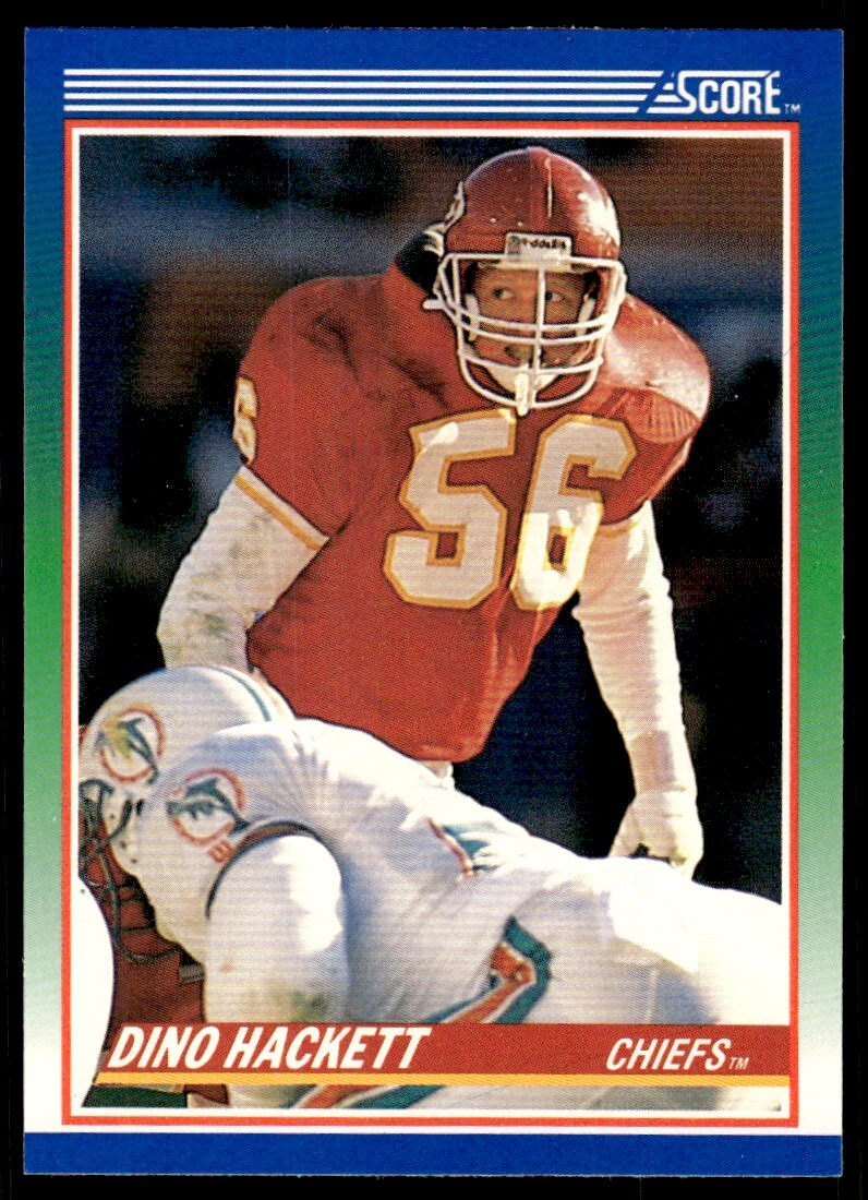 1990 Score Football Card Dino Hackett Kansas City Chiefs #42 | eBay