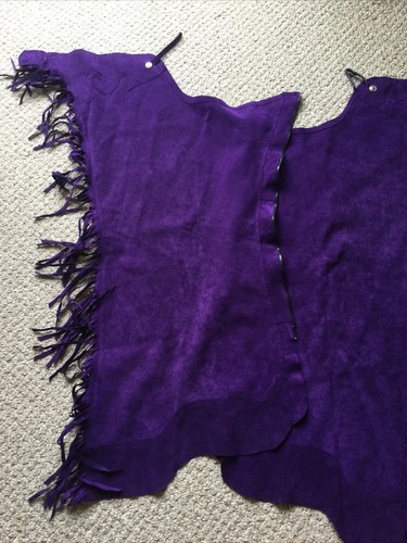 Purple Western Ultra Suede Show Chaps, Adult Large | eBay