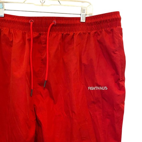 Fighthaus Sauna Pants Men Red Workout MMA Training Boxing Silver Lined ...