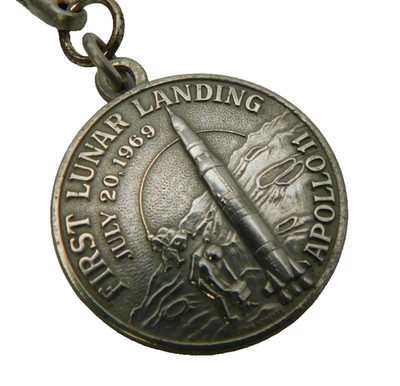 Vtg First Lunar Landing Apollo 11, July 20, 1969 Token Keychain Fob Key ...