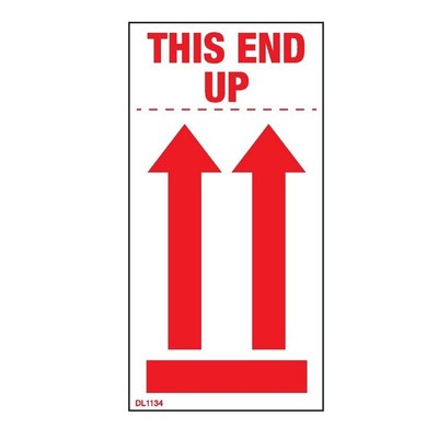 2" x 3-3/4" This End Up Arrow Labels (500 per Roll) | eBay