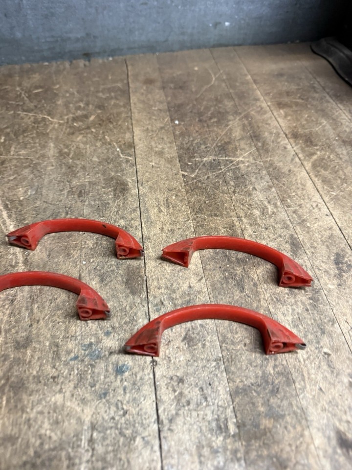 Vintage Art Deco Red Bakelite Cabinet Drawer Pulls Handles Hardware Set ...