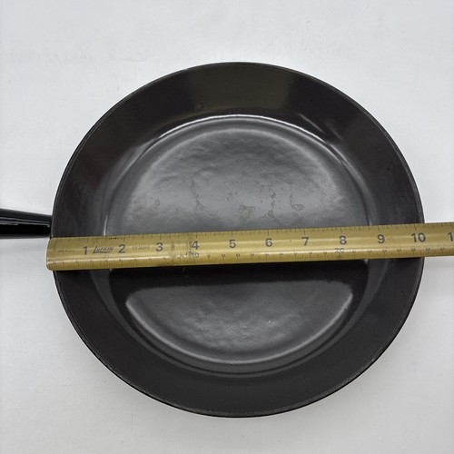 Vintage Le Creuset #26 Cast Iron Black Enamel Chef’s Skillet Fry Pan ...