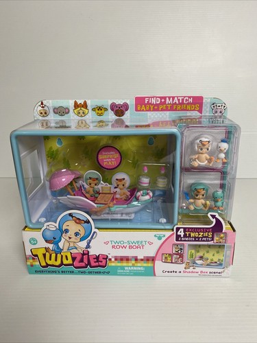 Twozies Season 1 Two-Sweet Row Boat Playset Toy Baby Pet Create Scene ...
