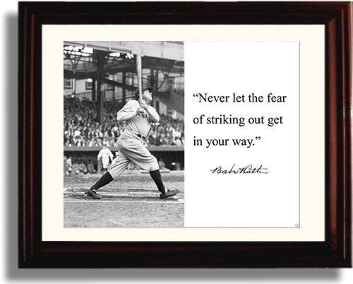 Unframed Babe Ruth B&W Autograph Replica Print | eBay