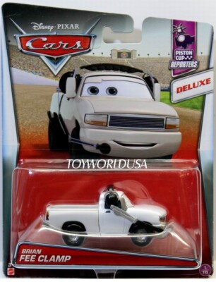 2016 Disney Pixar Cars Deluxe PISTON CUP REPORTERS Brian Fee Clamp ...