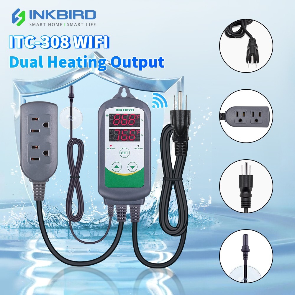 Inkbird Digital Heat Cool Temperature controller ITC-308S Aquarium ...