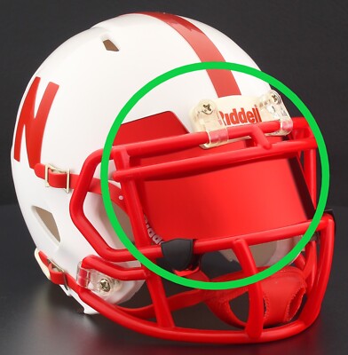 EYE SHIELD / VISOR ONLY! for NEBRASKA CORNHUSKERS Mini Football Helmet ...