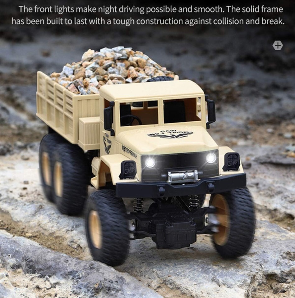RC Car Military Truck 2.4G 6 Wheel Remote Controller Off-Road Vehicle 4 ...
