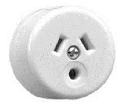 Clipsal SINGLE SURFACE SOCKET 1-Pole 250V 10A 3-Pin Round Earth WHITE ...