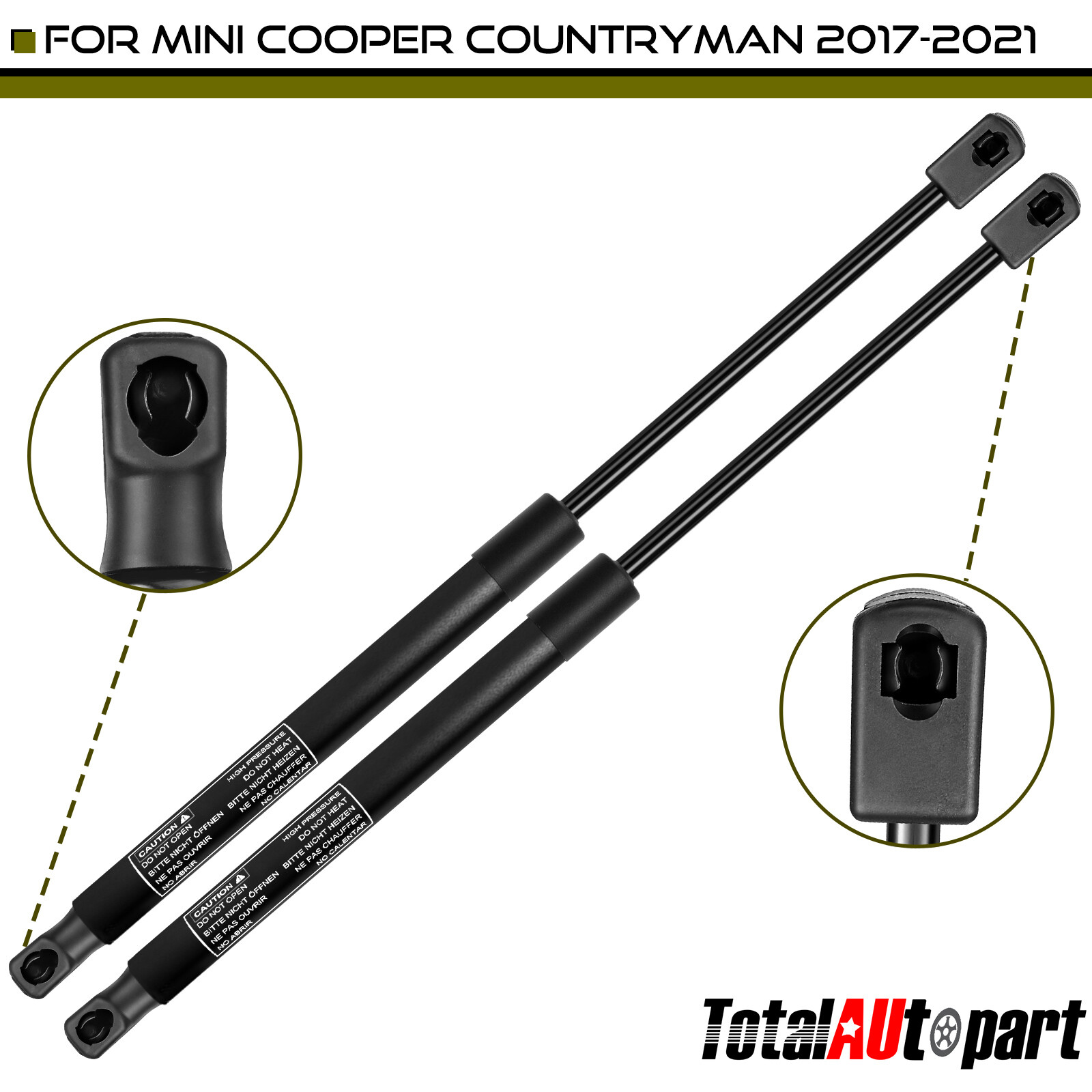 2Pcs Lift Supports Strut for Mini Cooper Countryman 17-21 Hatchback ...